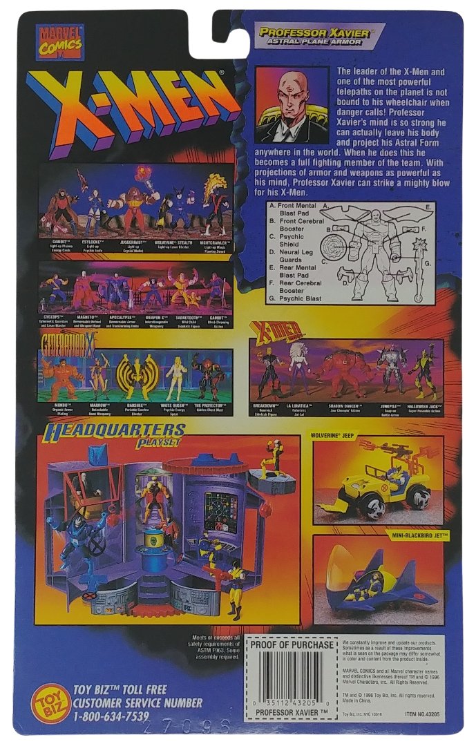 Professor Xavier - Mutant Armor Series - X-Men (Toy Biz) - Figuronomy ...