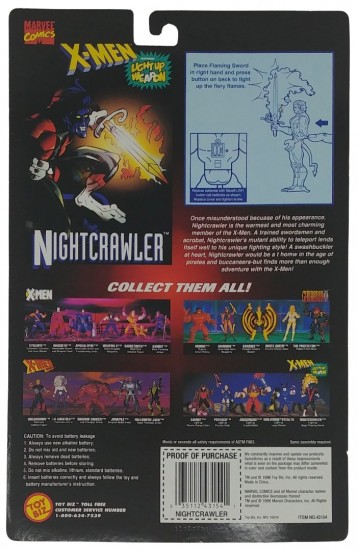 Nightcrawler - Classics: Light Up Weapons - X-Men (Toy Biz ...