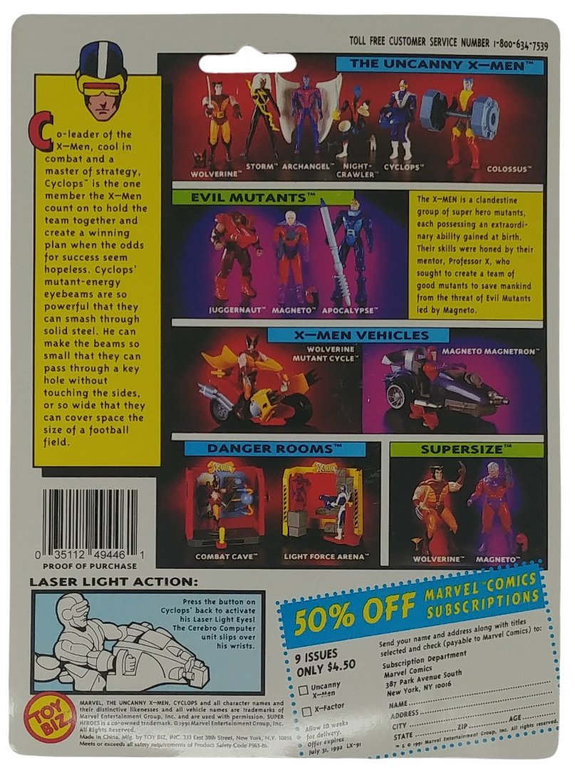 Cyclops - Series 1 - X-Men (Toy Biz) - Figuronomy.com - an Action ...